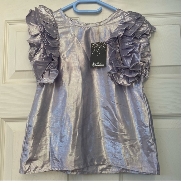 velveteen | Shirts & Tops | Velveteen Metallic Lilac Top Nwt | Poshmark